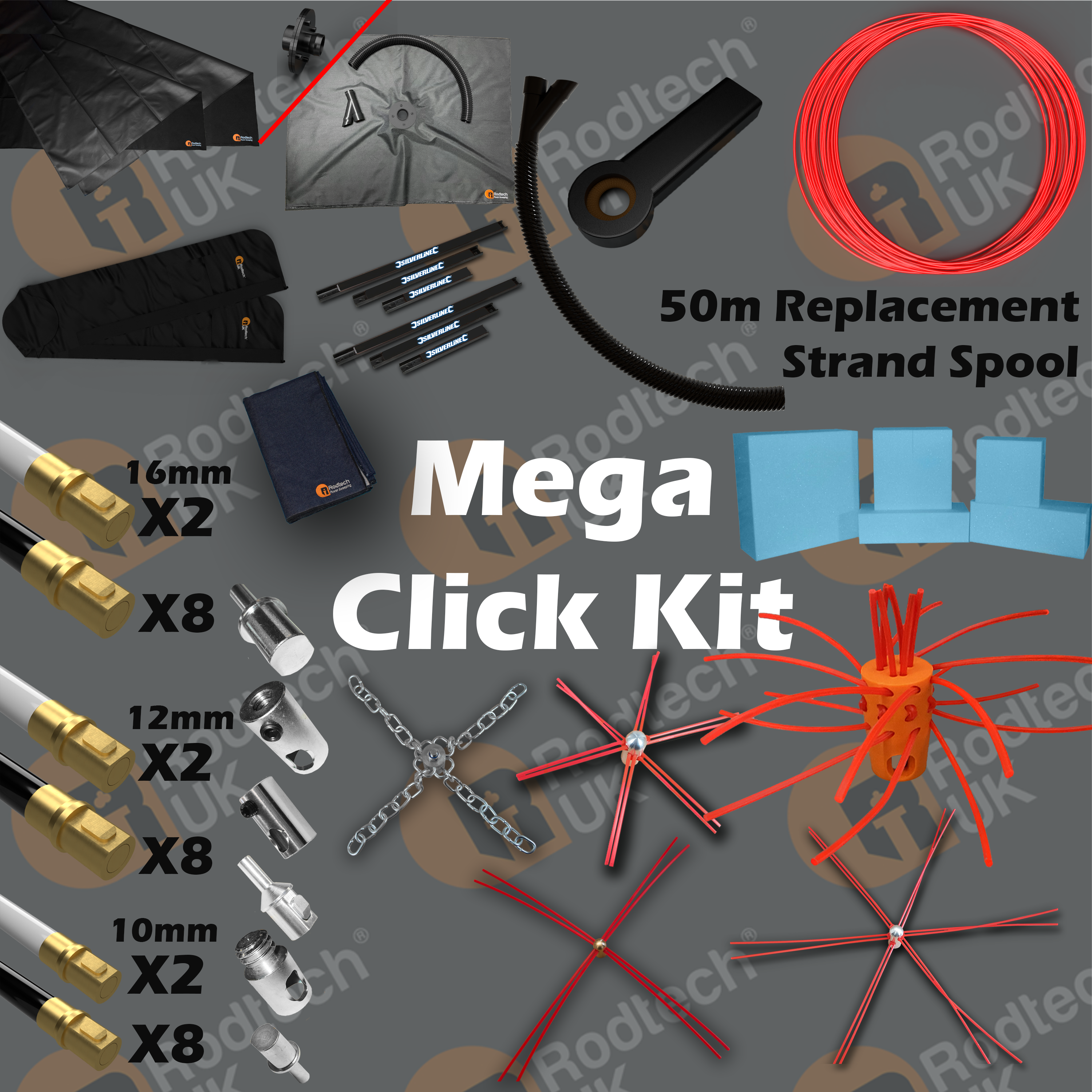 Rodtech Click Mega Chimney Sweeping Kit (MEGA-CLICK-KIT) [Pictures ...